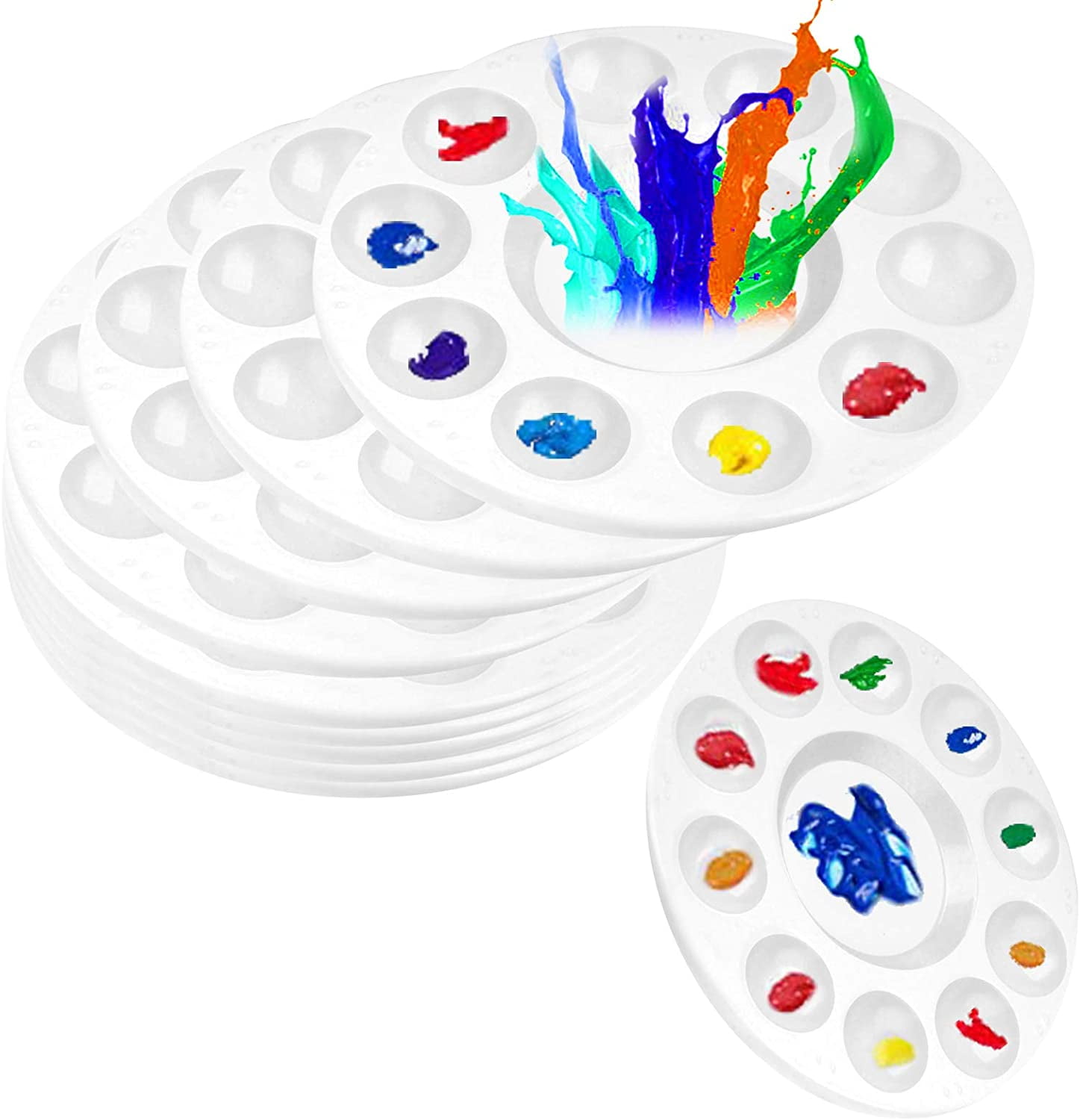 9 Pcs Paint Tray Palettes Plastic for Kids to Put Cupcake and Art ...