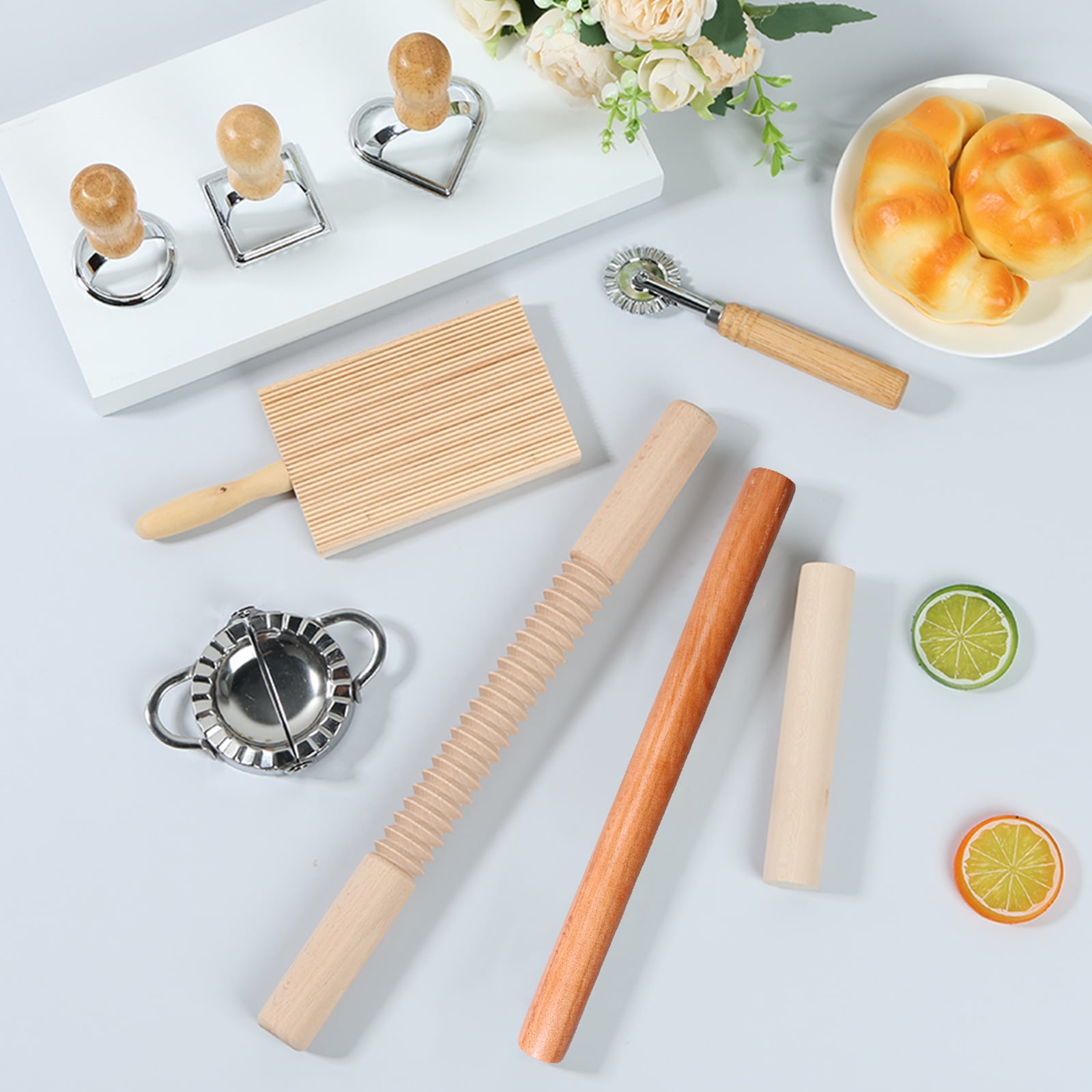 9 Pcs Pasta Making Tools Efficient Pasta Making Kit with Ravioli Stamp ...