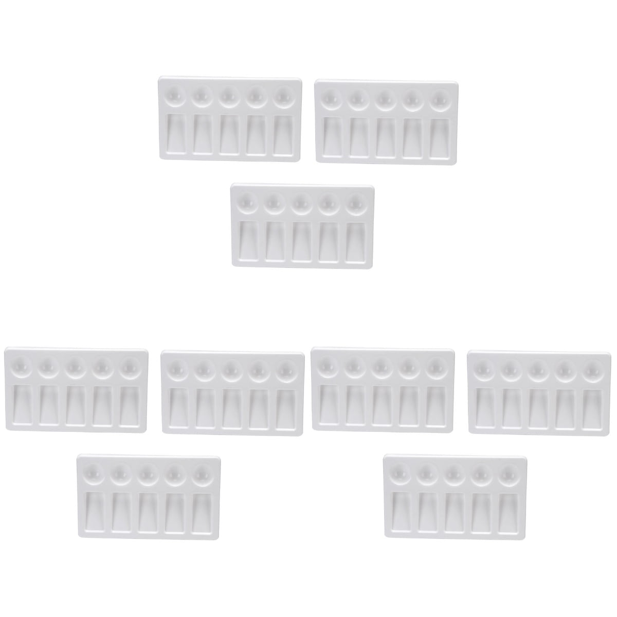 9 Pcs Plastic Palette Color Ceramic Artist Watercolor Paint Painting ...