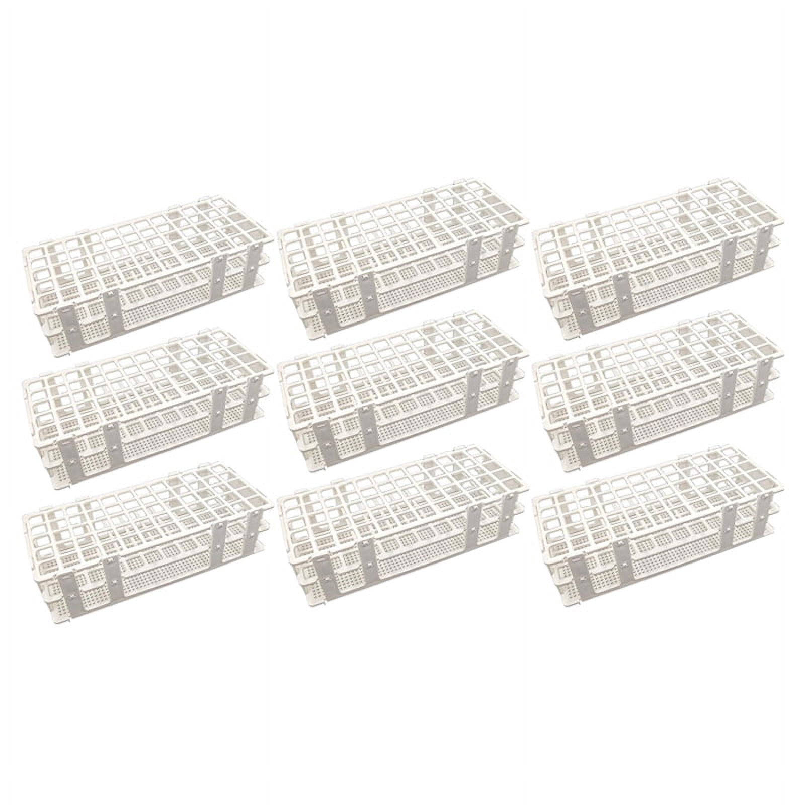 9 Pcs Plastic Test Tube Holders, 60 Holes, for 16 mm Test Tubes, White ...