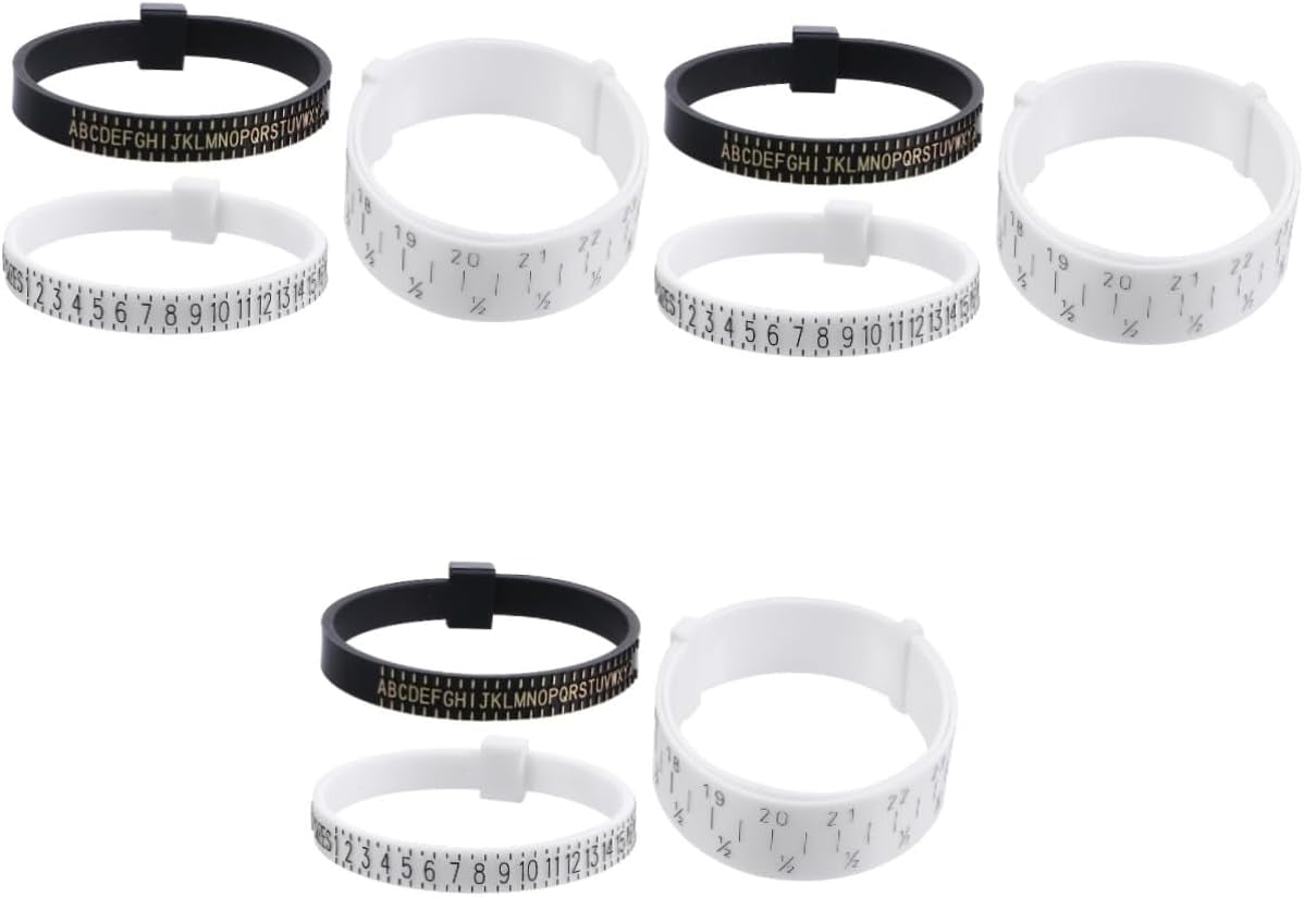 9 Pcs Ring Ruler Tools Rings Finger Sizer Ring Gauge Ring Size Gauge ...