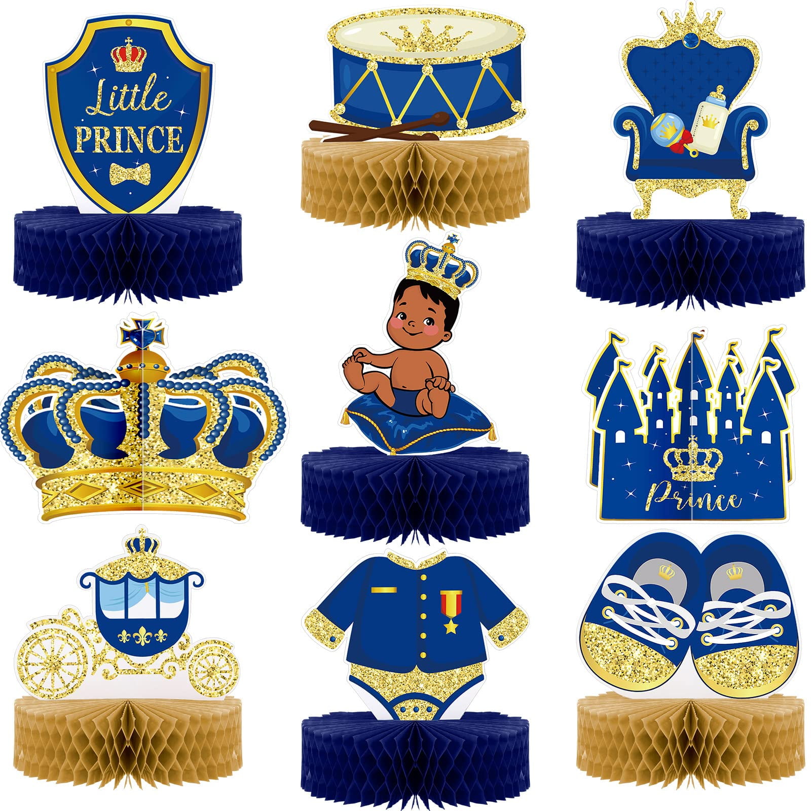9 Pcs Royal Prince Baby Shower Decorations for Boy Royal Prince Themed ...