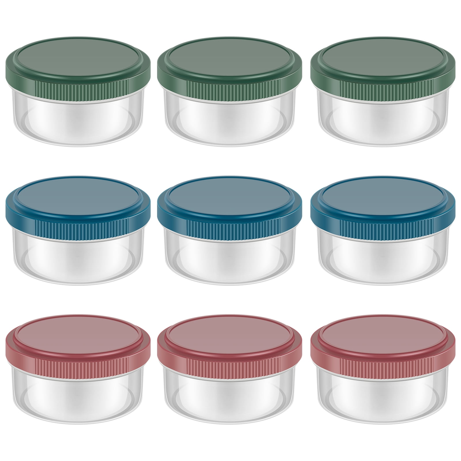 9 Pcs Salad Dressing Container with Leakproof Lids 50ml or 75ml ...