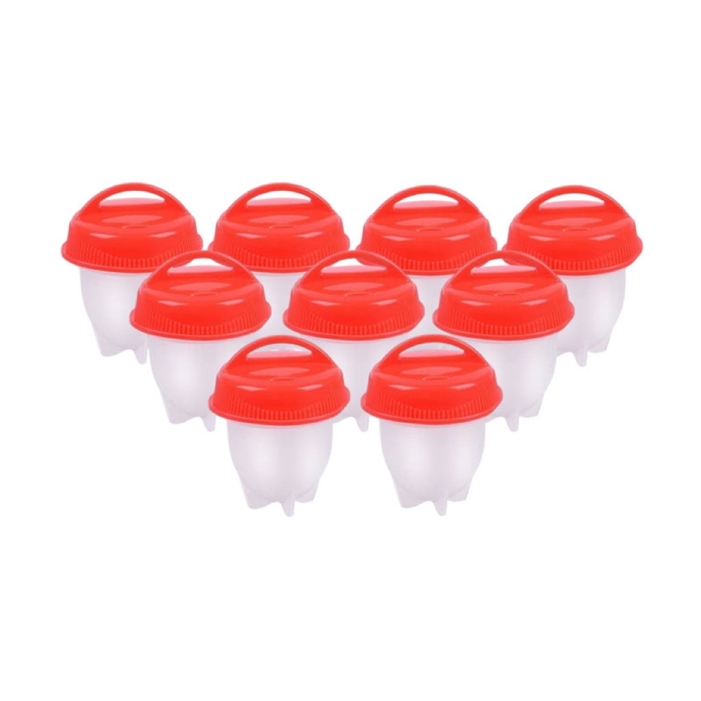 9 Pcs Silicone Egg Poacher Set Non Stick Microwave Safe Egg Cooker Cups ...