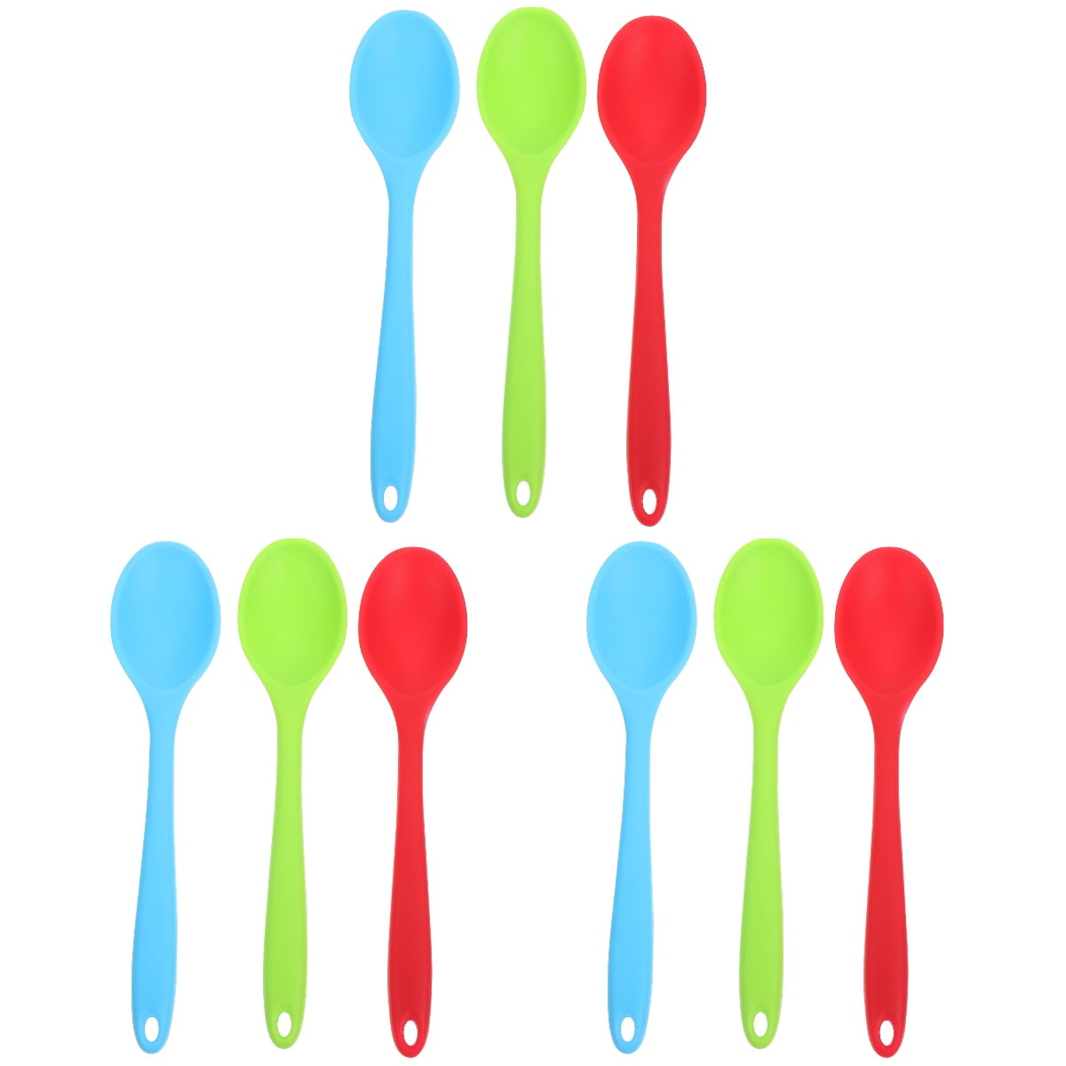 9 Pcs Silicone Spoon Nonstick Utensils Kitchen Implements Accessories ...
