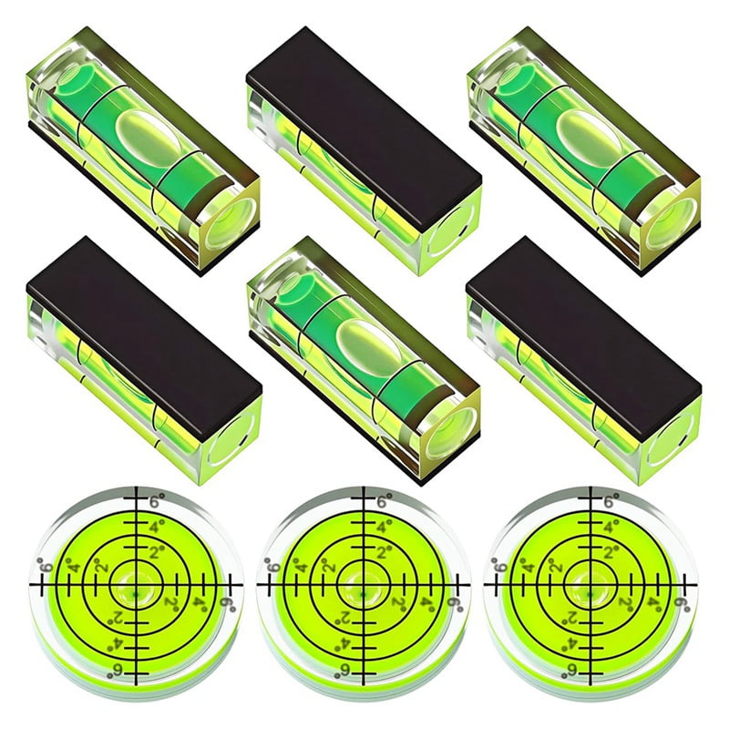 9 Pcs Small Bubble Spirit Level, Mini Magnetic Square Drill , Circular ...