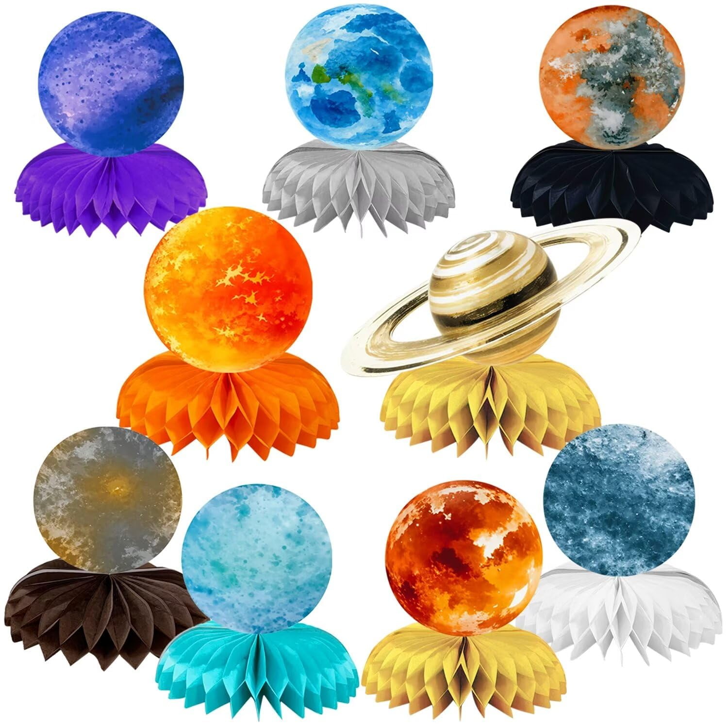 9 Pcs Space Centerpieces Solar System Birthday Decorations Space Themed ...