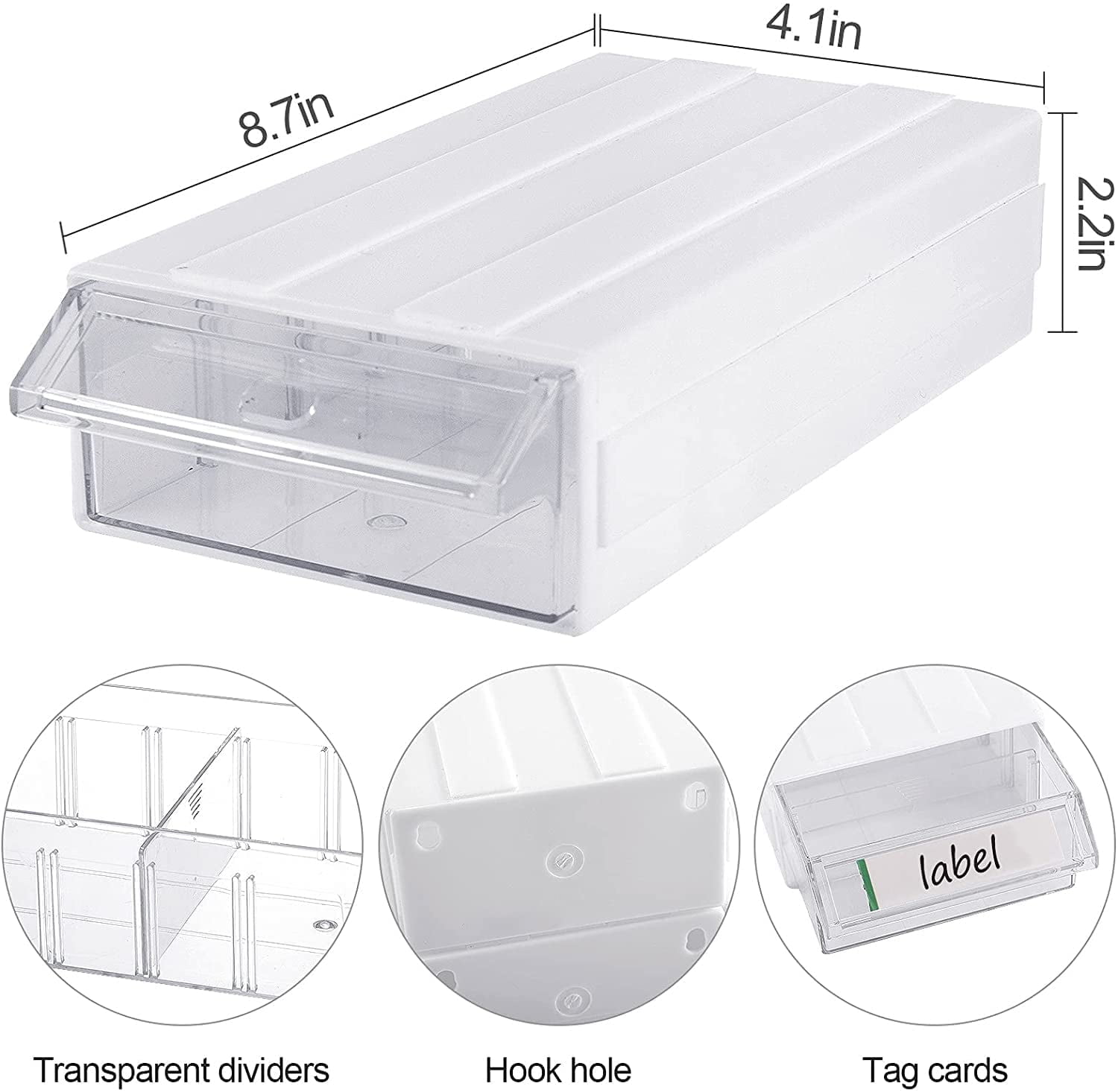 9 Pcs Stacking Office Drawer Organizers - Desktop & Wall Mounted 9 ...