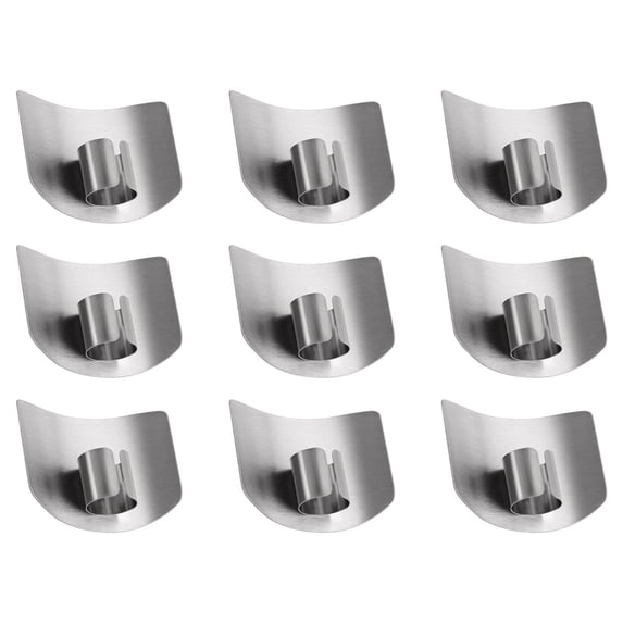 9 Pcs Stainless Steel Finger Guard, Kitchen Vegetable Cutter, Anti-cut ...