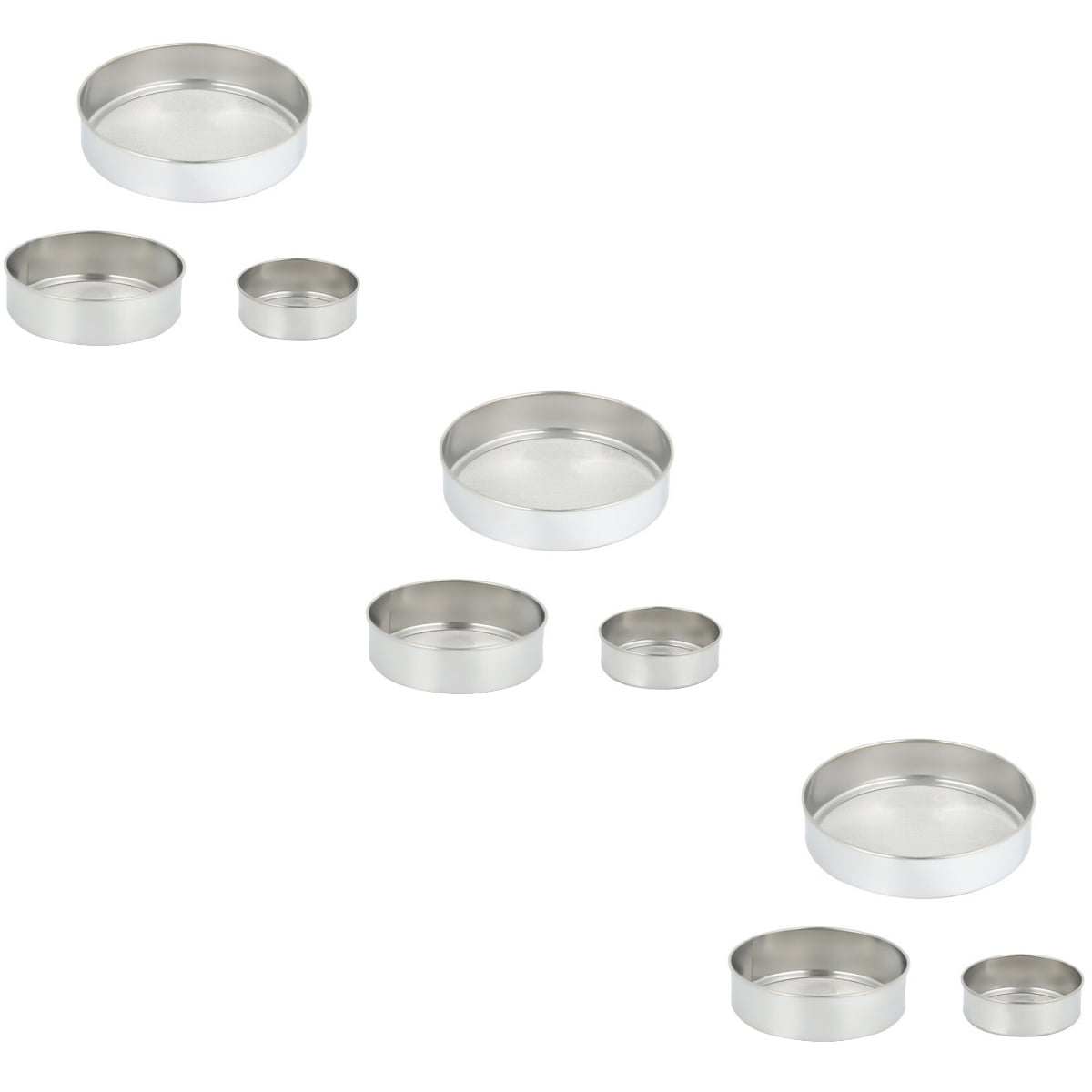 9 Pcs Stainless Steel Flour Sieve Face Powder Sieving Tool Fine Mesh ...