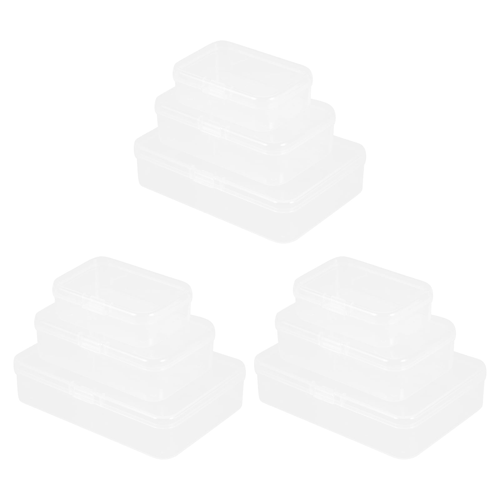 9 Pcs Storage Box Storage Bins Case for Screws Bead Storage Clear ...