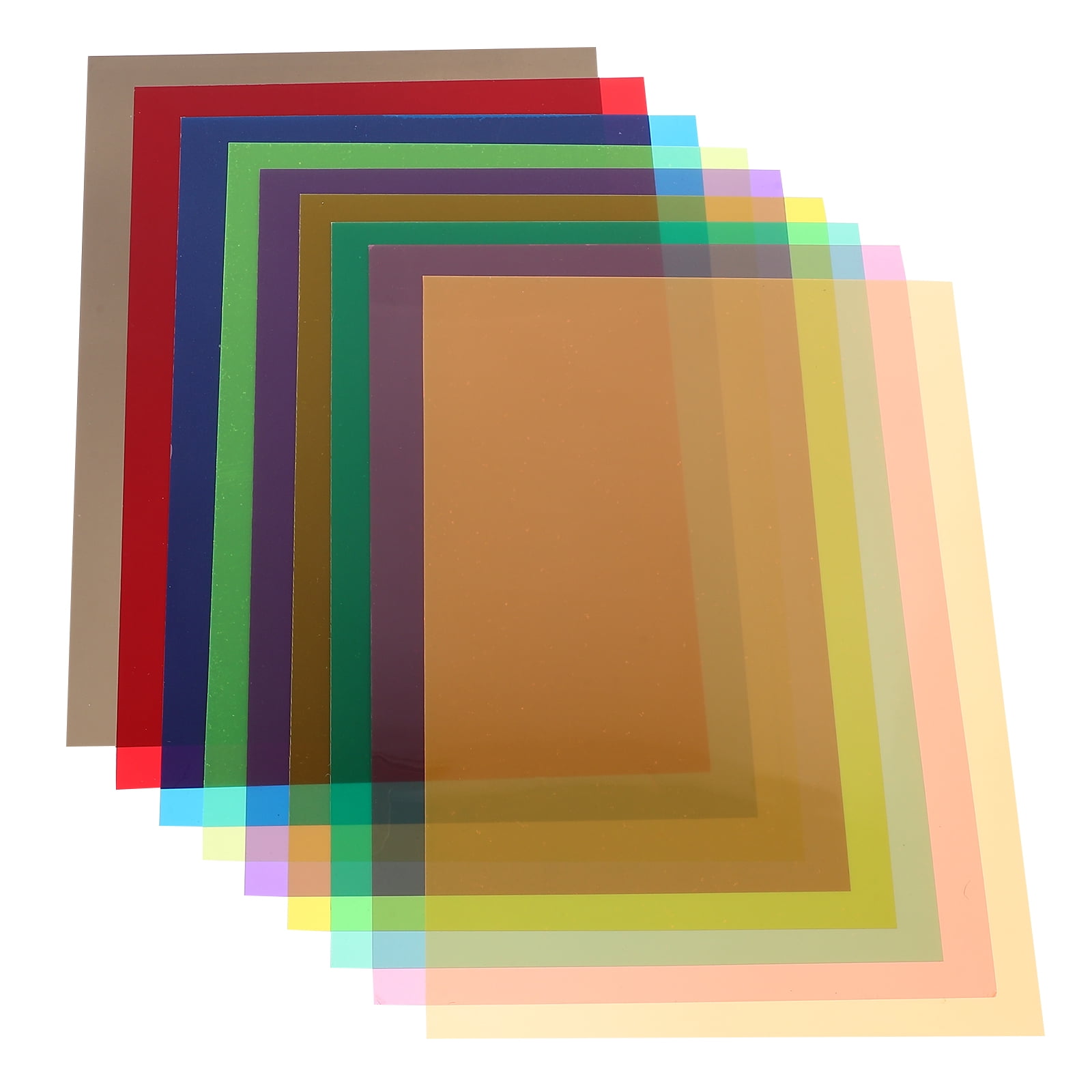 9 Pcs Strainer Overlays Transparency Film Correction Gel Light Filters ...