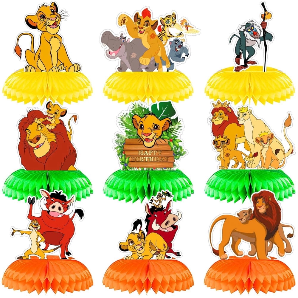 9 Pcs The Lion King Inspired Savanna Lion Prince Themed Honeycomb ...