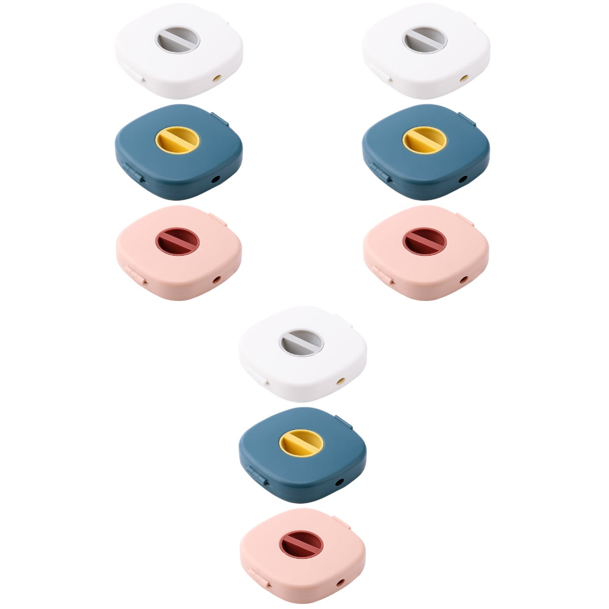 9 Pcs USB Cable Storage Box Rotatable Earphone Winder Portable Cable ...