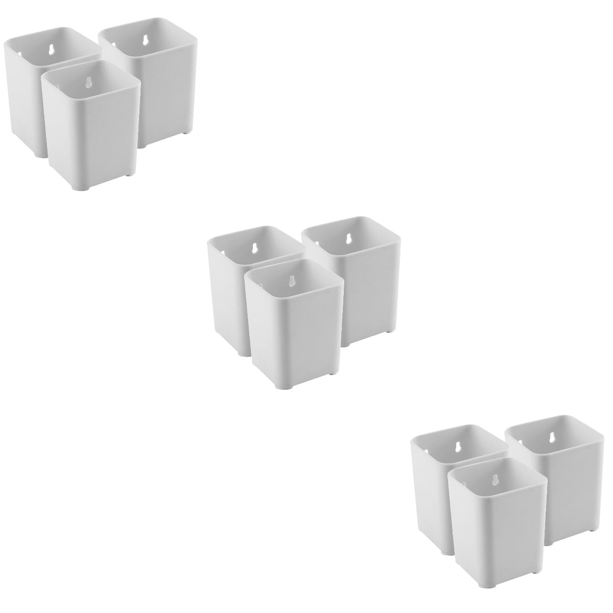 9 Pcs Wall Mounted Pen Holder Desktop Pencil Case Plastic Makeup Brush ...