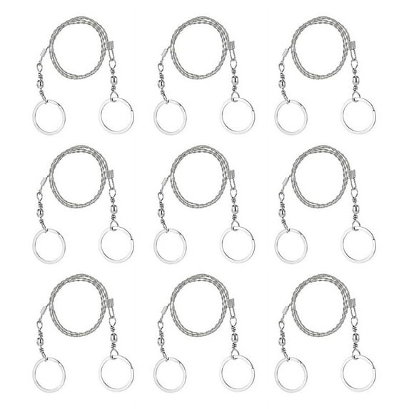 9 Pcs Wire Saw Survival, Stainless Steel Cable Saw Hand Pocket String ...