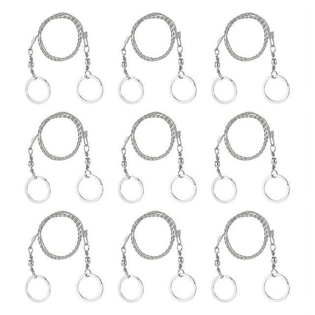 9 Pcs Wire Saw Survival, Stainless Steel Cable Saw Hand Pocket String ...