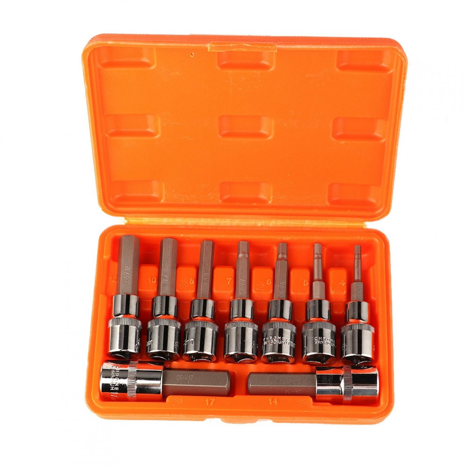 9-Piece 1/2 Inch Drive Extender Socket Set with Hex Bits for Repair Tasks - Walmart.com