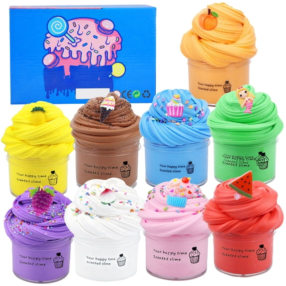 9 Piece Butter Cake Slime Set Soft And Non Sticky Slime Set Party Gift ...