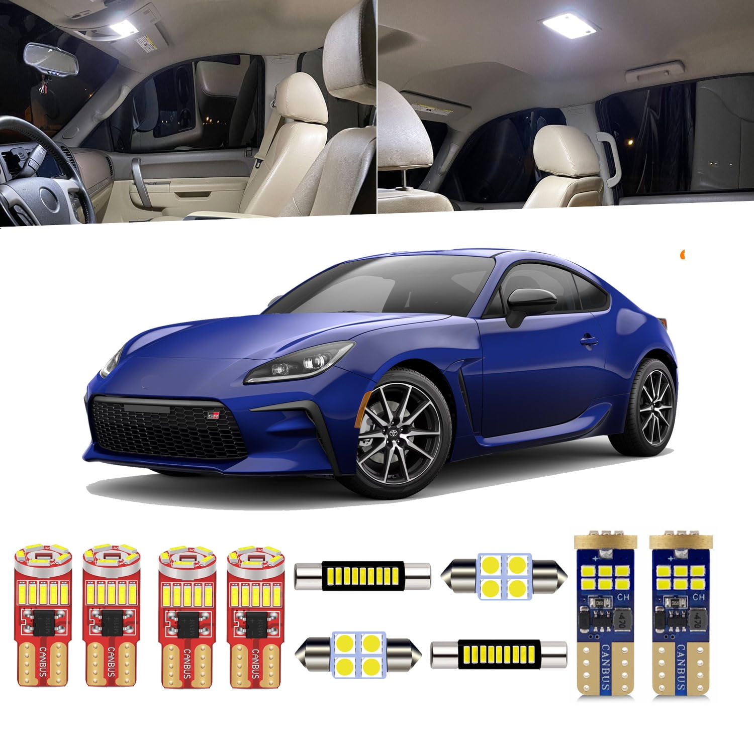 9 Piece Car Interior LED Lights Kit for Toyota 86 GR86 2022-2025 ...