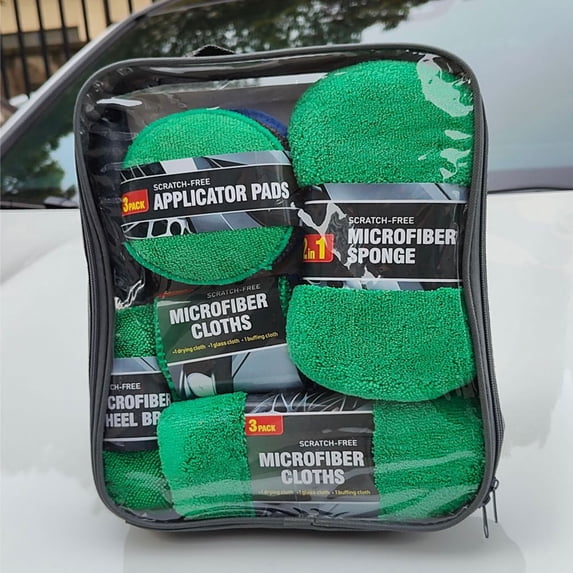 9-Piece Car Washing Kit, Car Wash Kit with Wash Mitt Sponge and ...