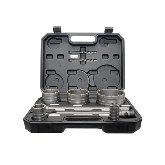 9-Piece Concrete Hole Saw Kit with Diamond Bits - SDS Plus/MAX ...