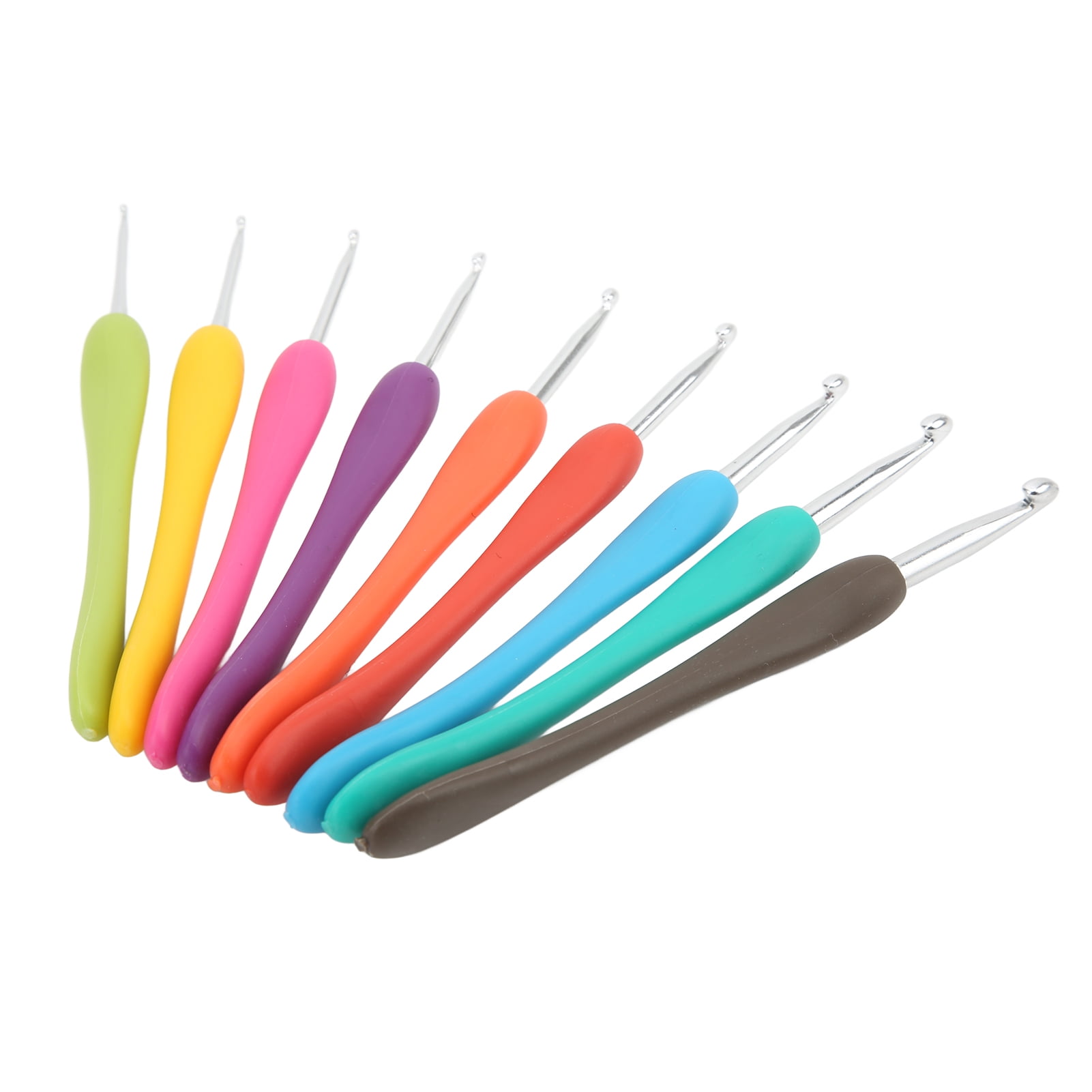 9,Piece Crochet Hook Set, 2.0,6.0mm, Color,Coded Aluminum Needles For ...