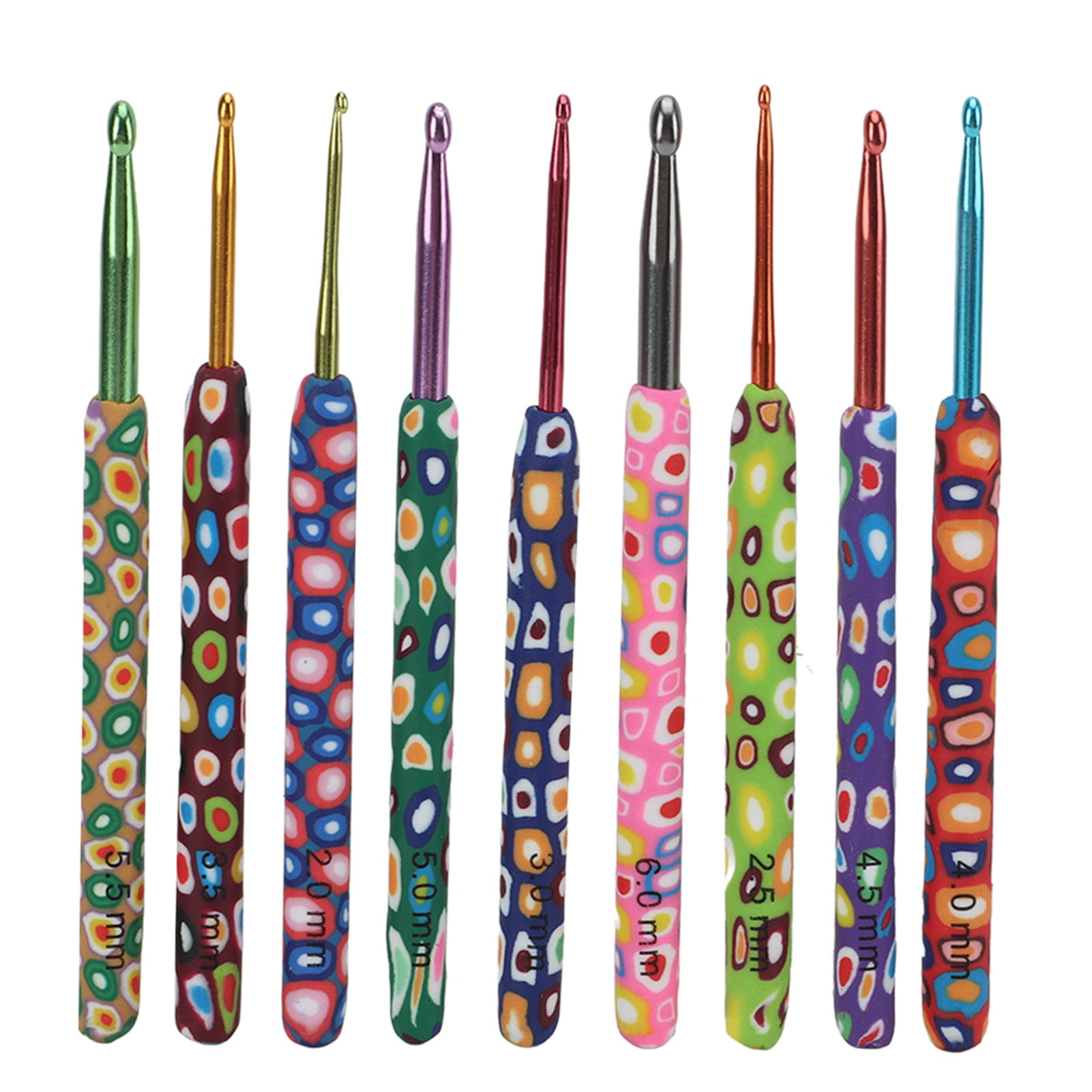 9-Piece Crochet Hook Set - Colorful, DIY, Handcraft, Ergonomic, Crochet ...