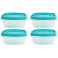 9-Piece Food Storage Container Set with Easy Find Lids, 1.25 Cup Teal ...