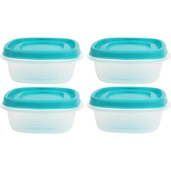 9-Piece Food Storage Container Set with Easy Find Lids, 1.25 Cup Teal ...
