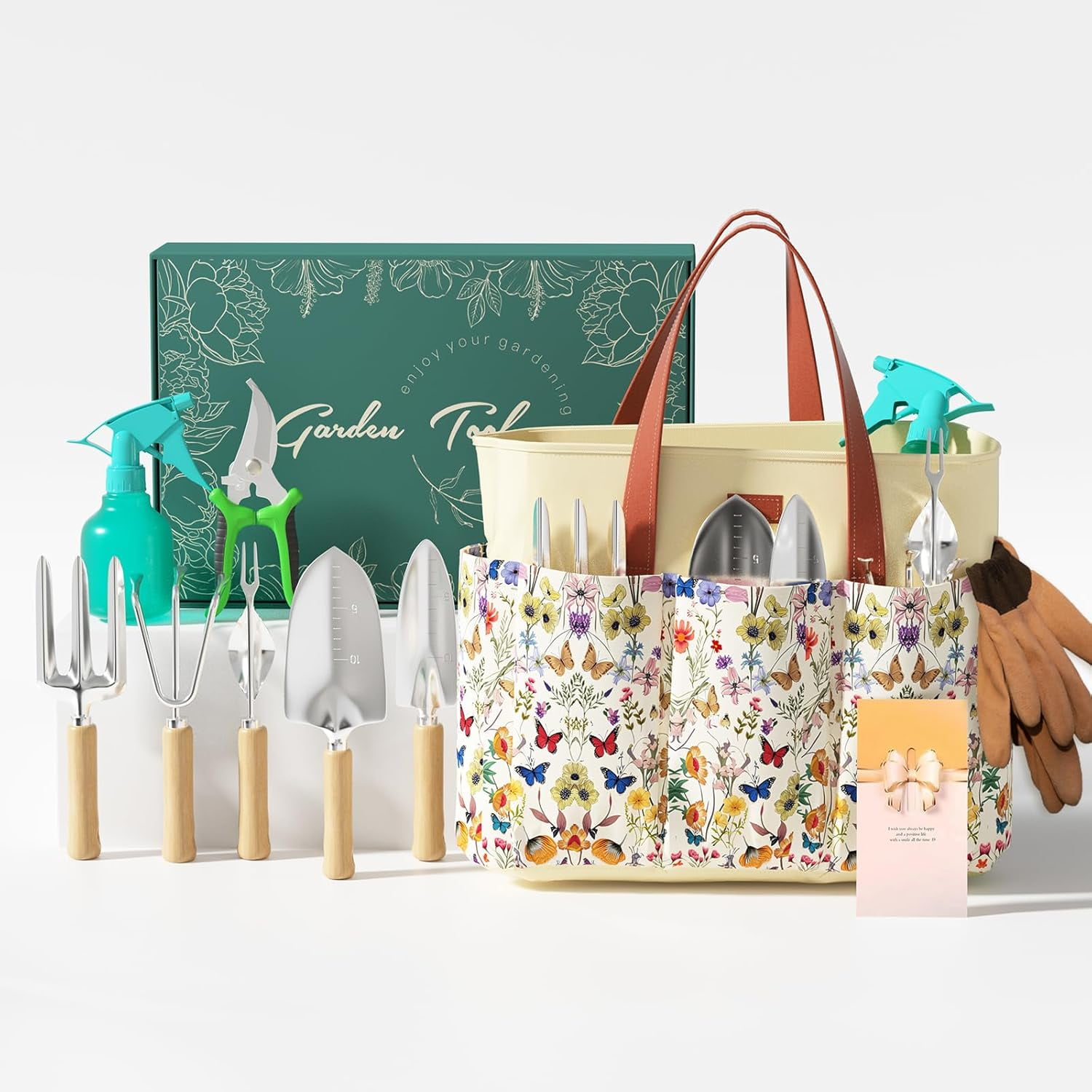 9-Piece Garden Tool Set - Heavy Duty Gardening Hand Tools with ...