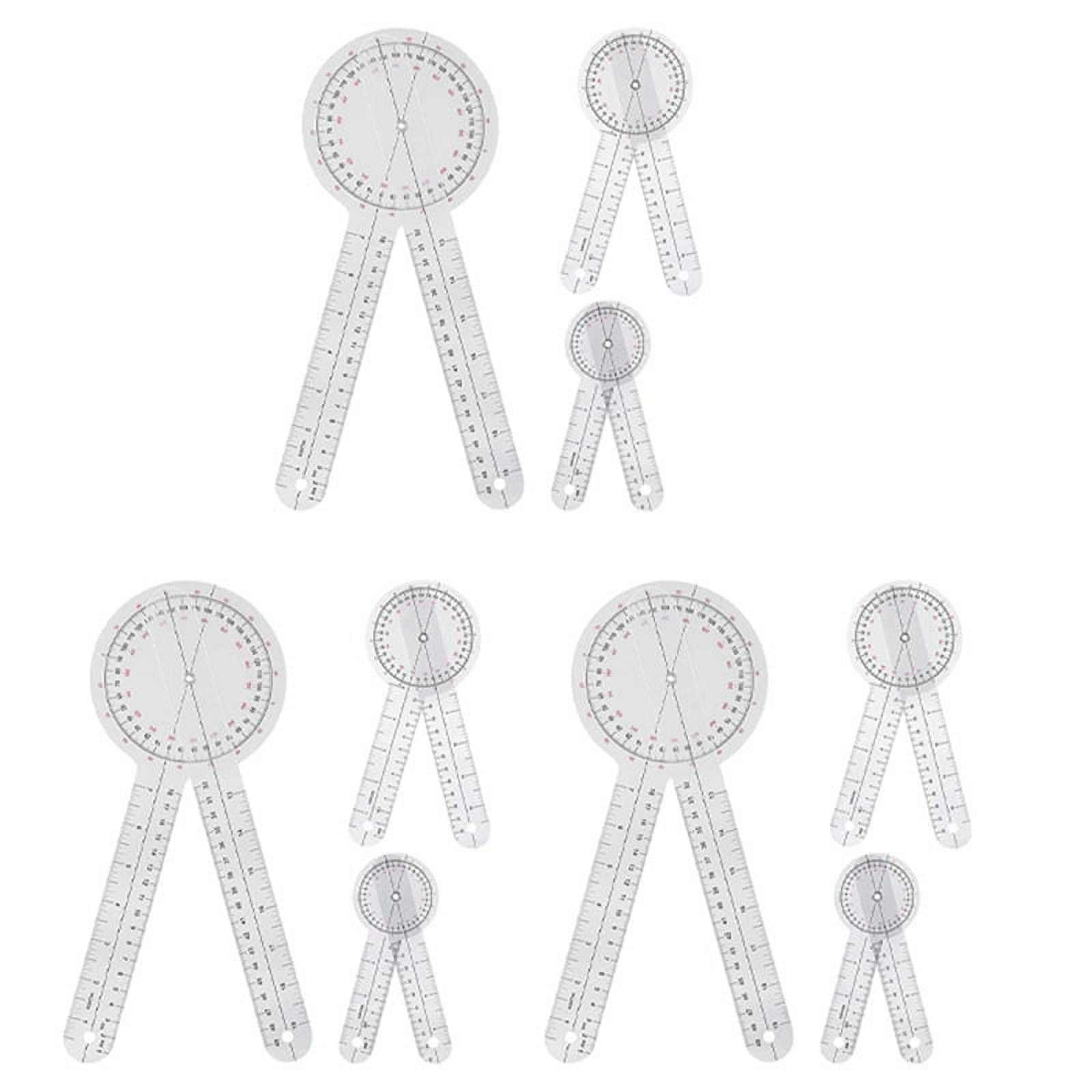 9-Piece Goniometer 6/8/12 Inch Occupational Therapy Protractor Tool ...