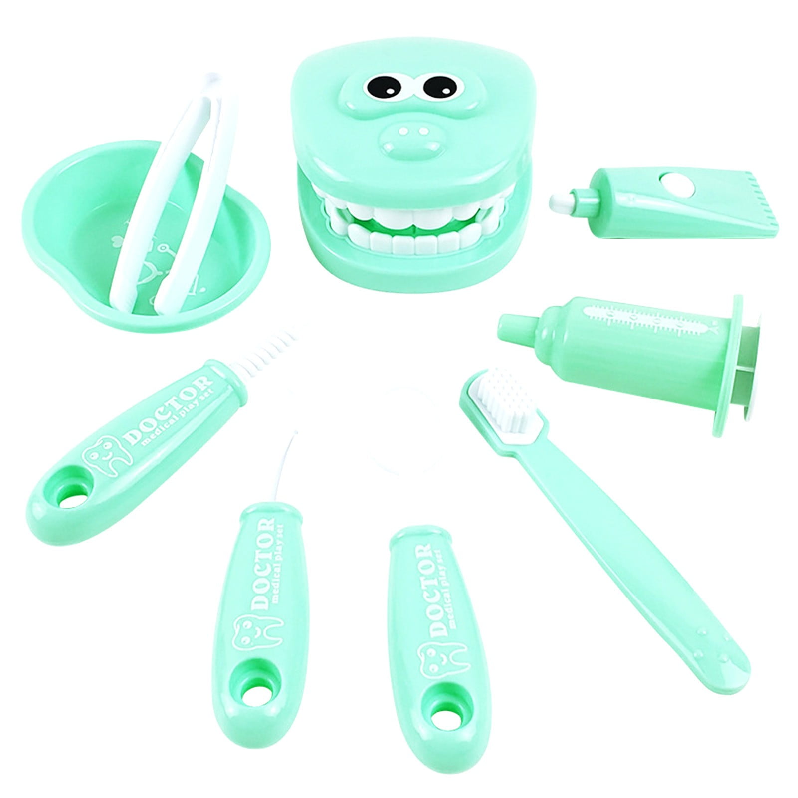 9-Piece Kids Dentist Playset - Pretend Doctor Toy with Teeth Model ...