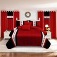 9-Piece King Bed in a Bag with Curtains | Bedspread, Pillowcases, Print ...