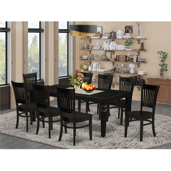 9 Piece Logan Dining Set - Black - Walmart.com