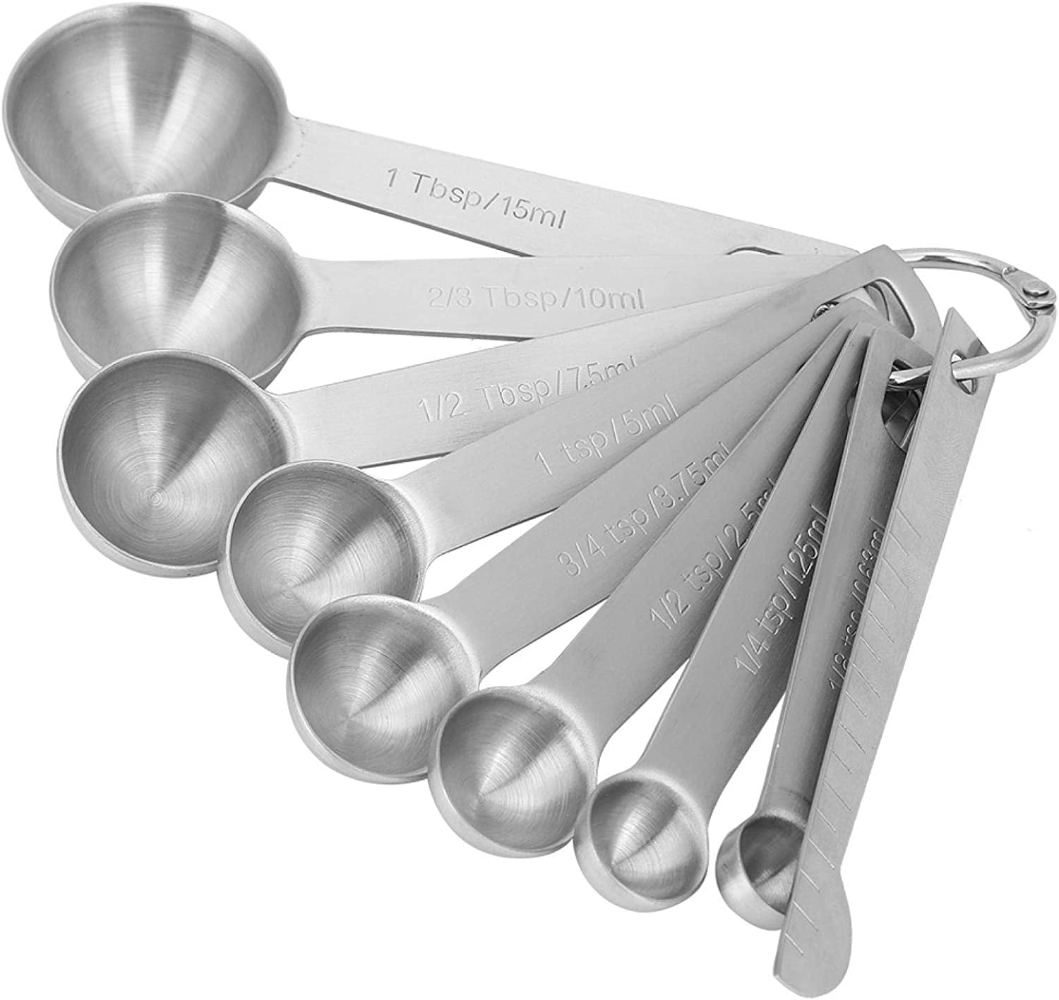 9 Piece Measuring Spoons Set, Stainless Steel Measuring Spoons with ...