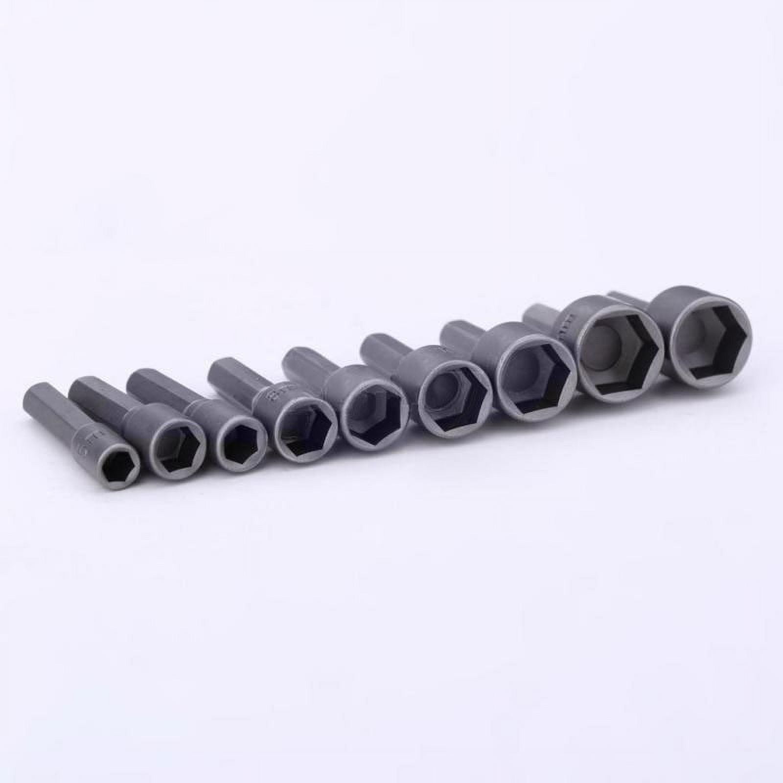 9 Piece Metric Hex Socket Drill Bit Kit Drive Nut Driver Tool Kit 5Mm ...