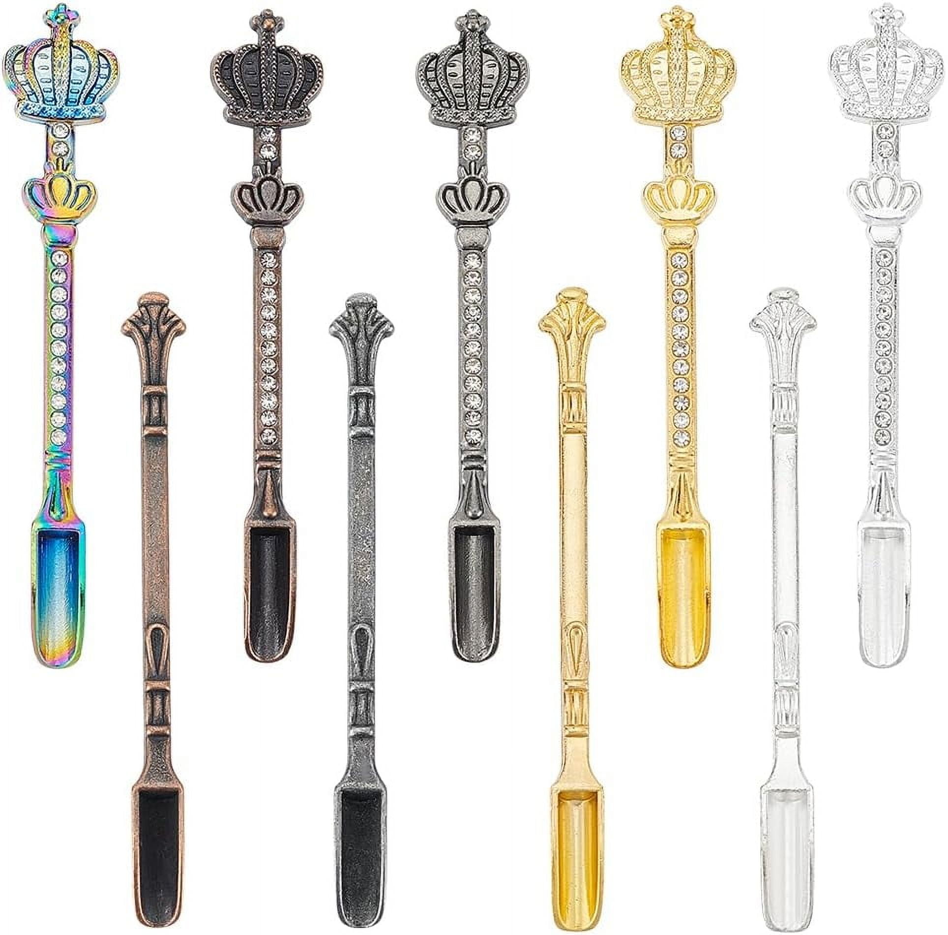 9-Piece Miniature Metal Crown Measuring Spoons Set Vintage Style ...