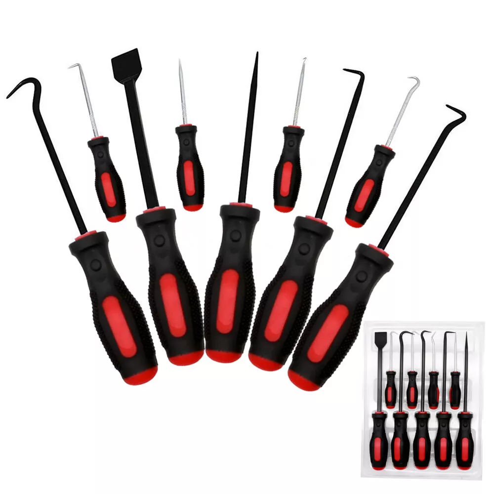 9-Piece Precision Pick & Hook Set with Scraper,Automotive & Electronic ...