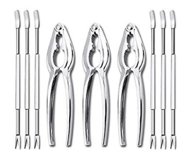 9 Piece Seafood Tool Kit, Stainless Steel Crab Leg Cracker And Forks ...