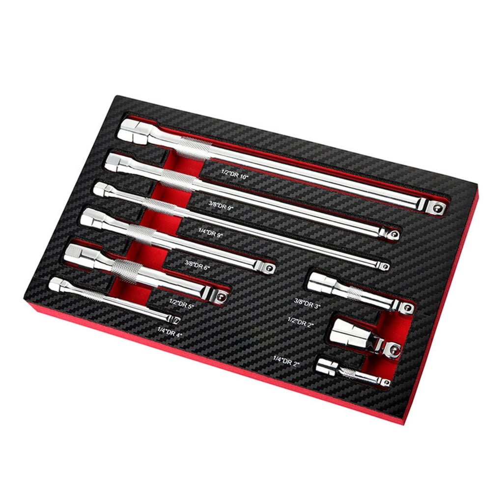 9 Piece Socket Extension Bar Set Spring Loaded Detent Ball Socket ...