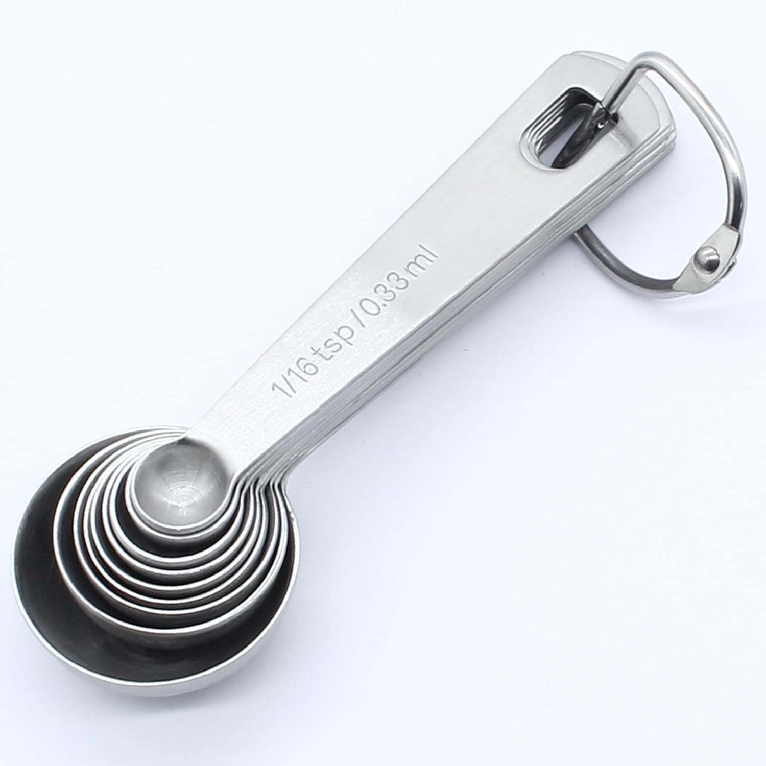 9-Piece Stainless Steel Measuring Spoons Set - Nesting, 1/16 tsp to 1 tbsp for Precise Baking ...