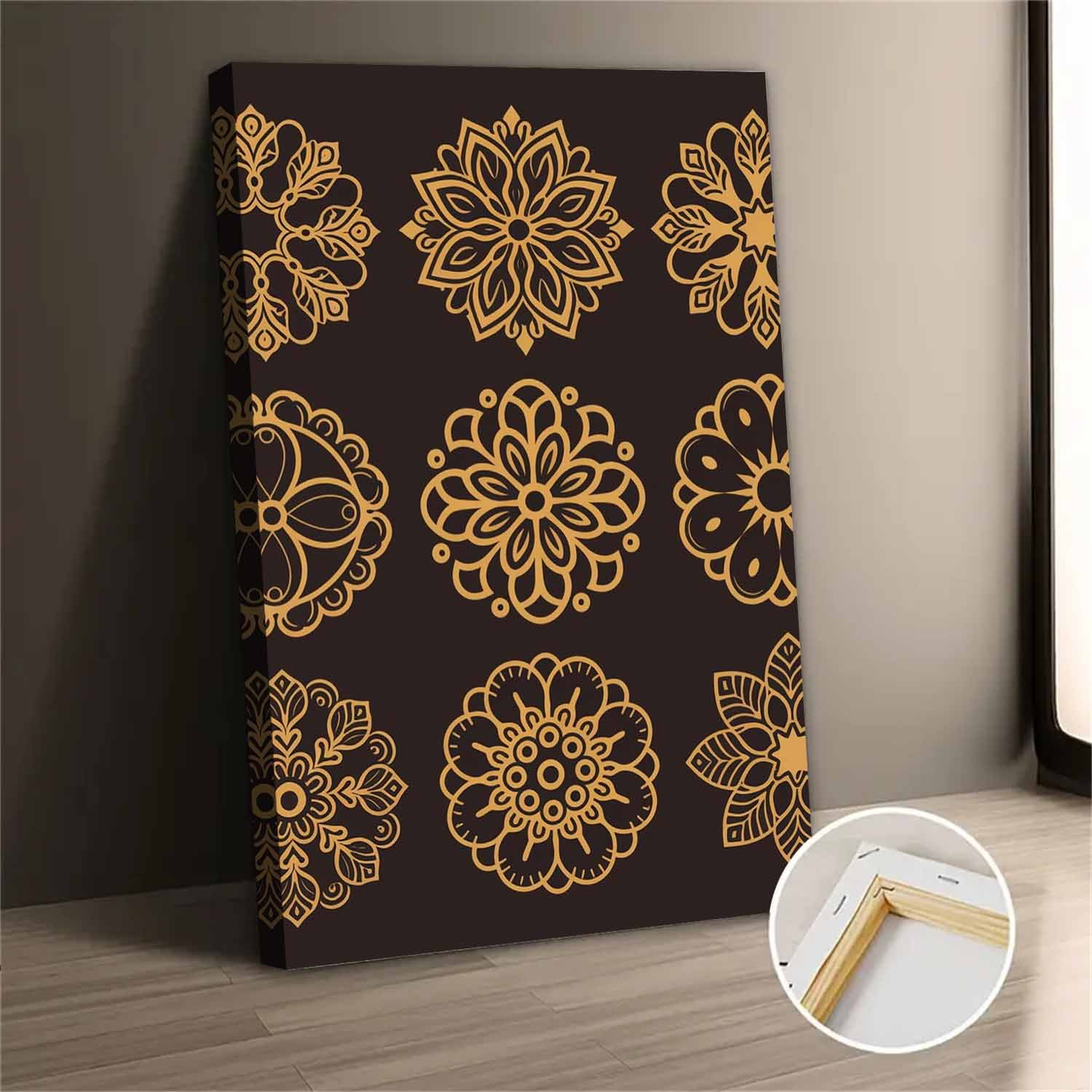 9 Piece Vintage Mandala Canvas Wall Art - Walmart.com