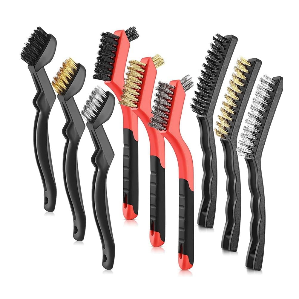 9-Piece Wire Brush Set Brush Cleaning Set is Used to Clean Welding Slag ...