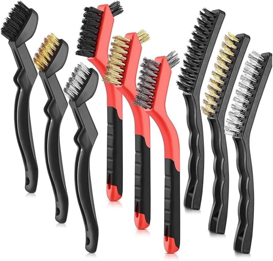 9-Piece Wire Brush Set Brush Cleaning Set is Used to Clean Welding Slag ...