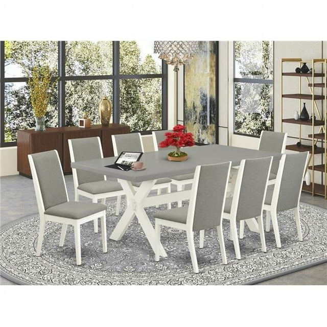 9 Piece X-Style Dining Room Set - Linen White - Walmart.com