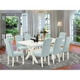 9 Piece X-Style Rectangular Dining Table Set - Baby Blue - Walmart.com