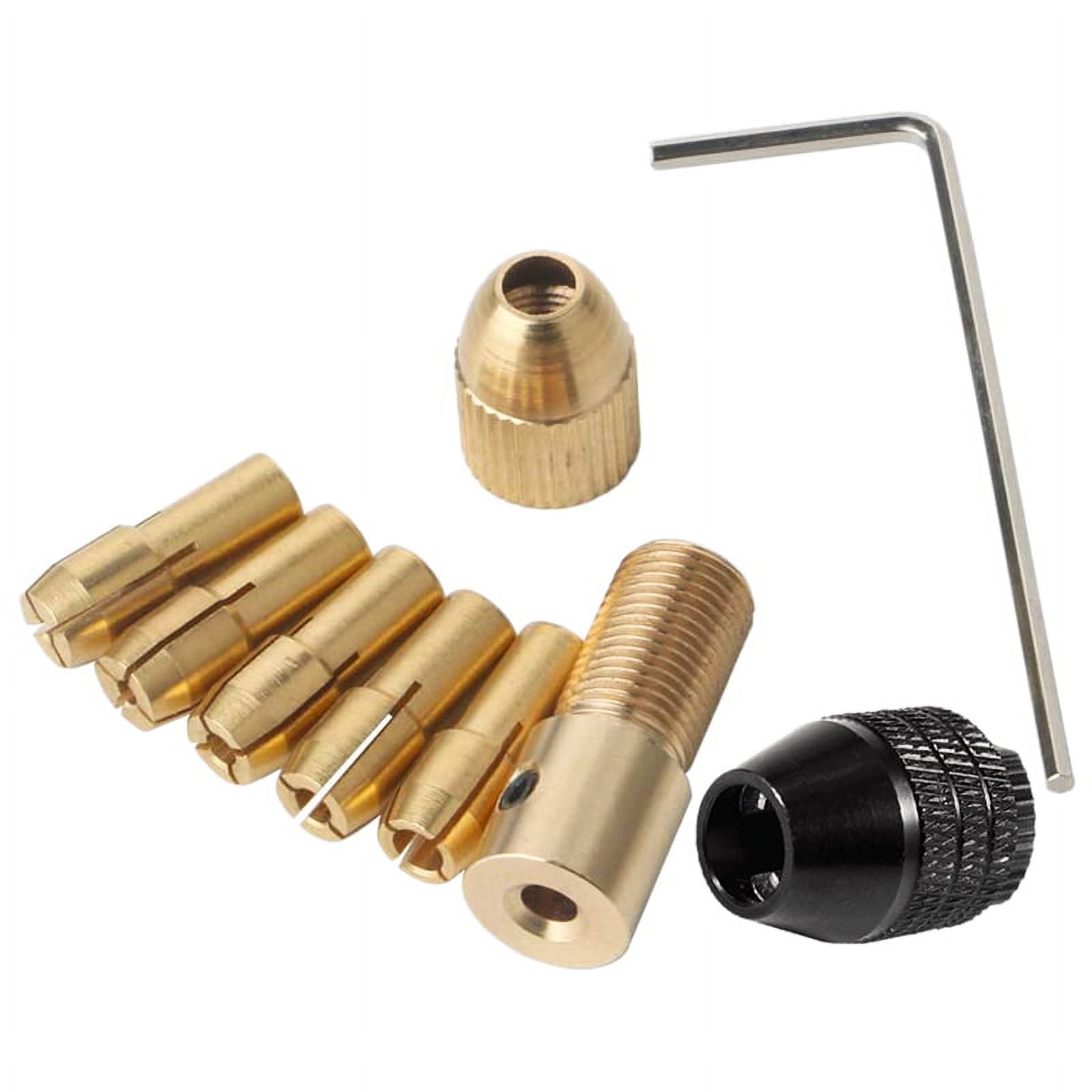 9 Pieces 0.5-3mm Drill Chuck Collets Set with 3.17mm Clamp for Folder ...