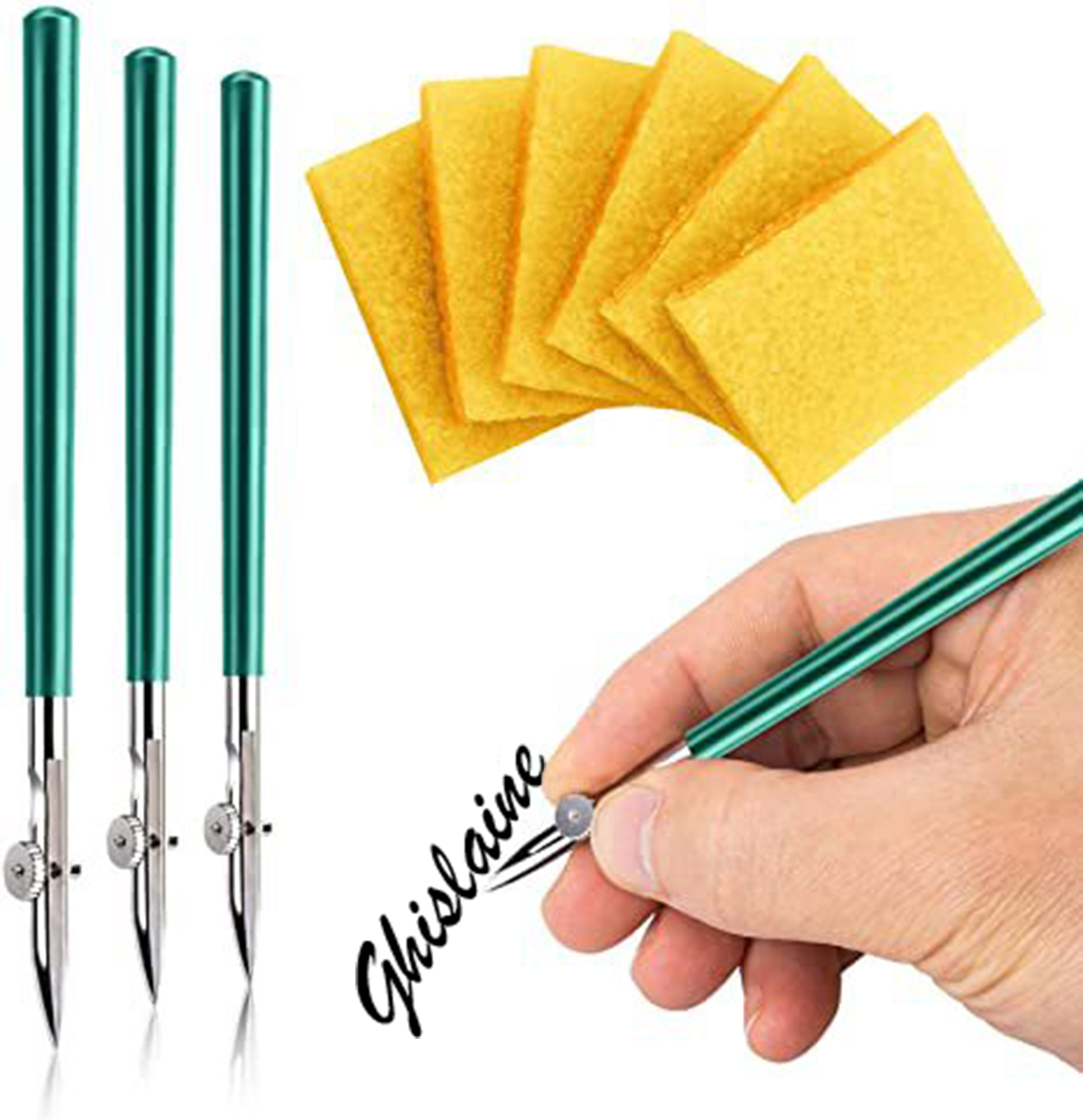 9 Pieces Art Ruling Pen 3 Sizes Masking Fluid Pen and 50 x 35 x 5 mm ...