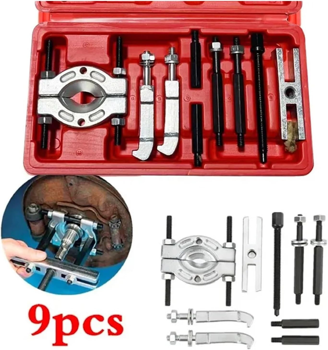 9 Pieces Bearing Puller Kit, Bearing Puller Extractor Disassembly And ...